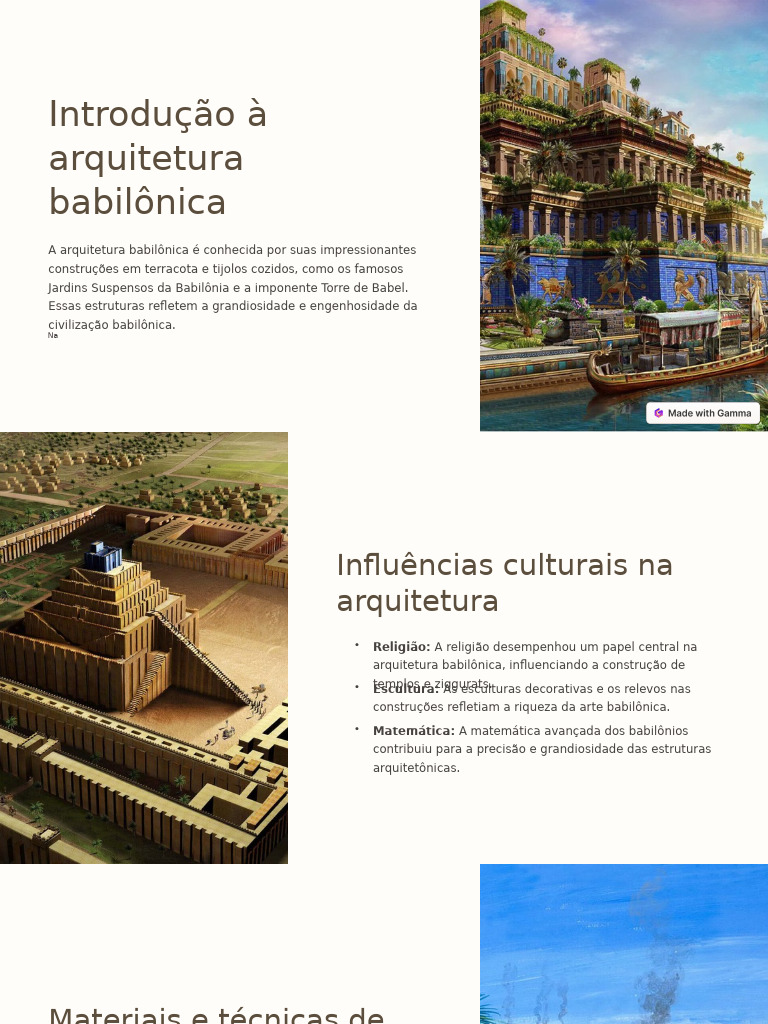A Arquitetura Babilonica 2 | PDF | Babilônia | Tijolo