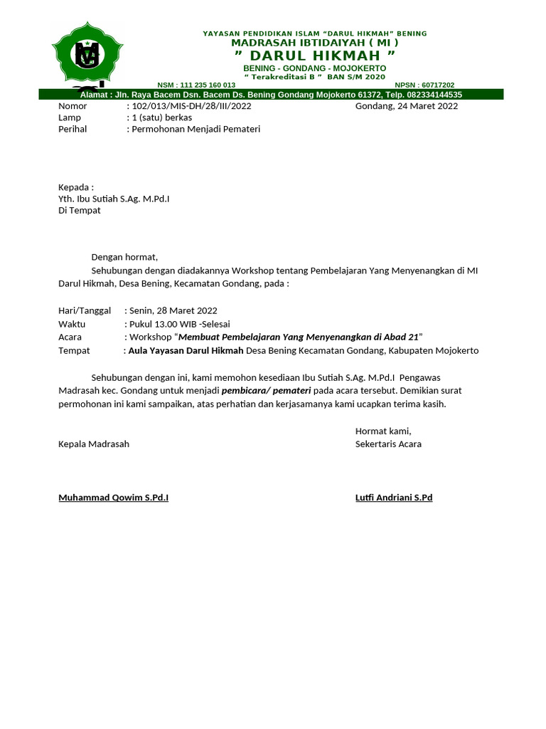 Undangan Workshop | PDF