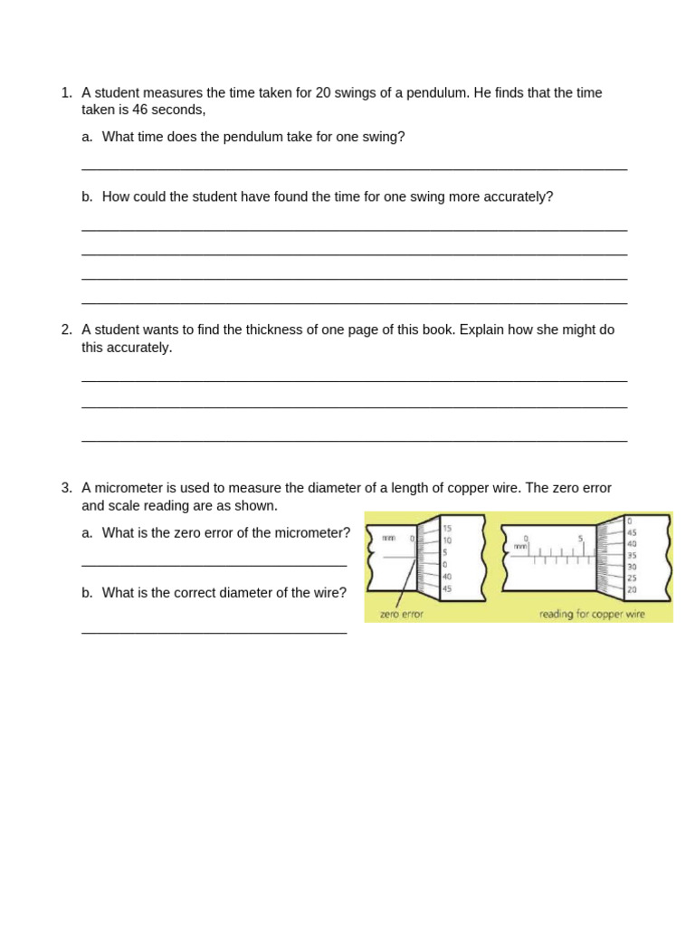 Measuring Time and Thickness Accurately | PDF