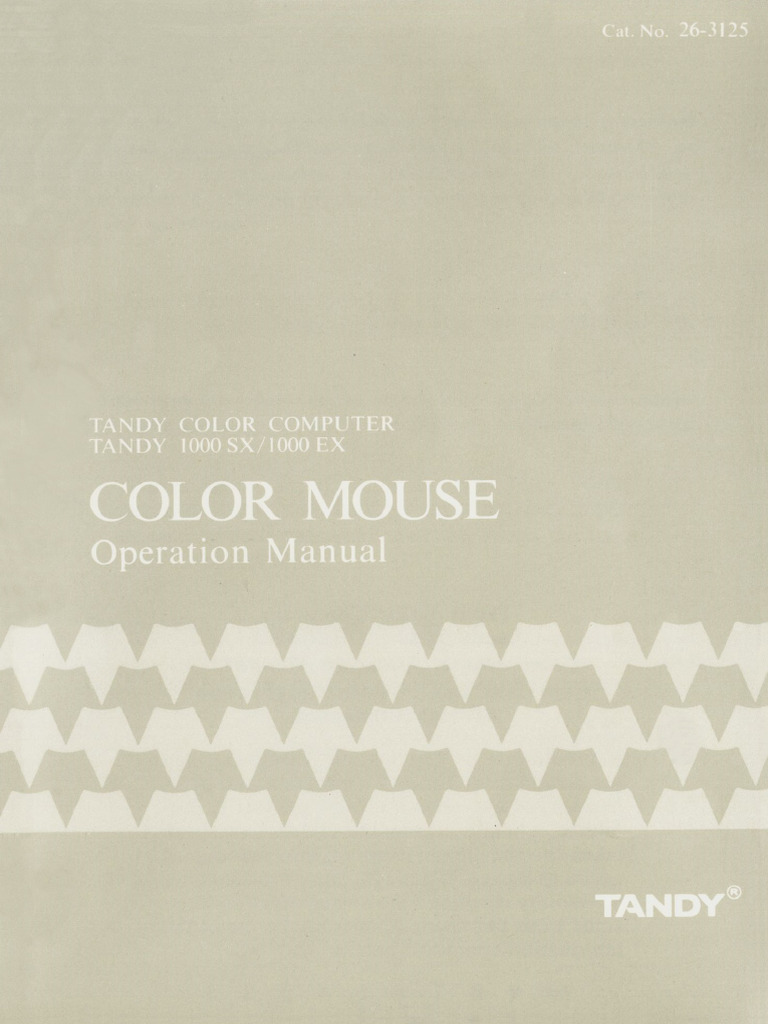 Deluxe Color Mouse (Tandy) | PDF | Cursor (User Interface) | Humidity