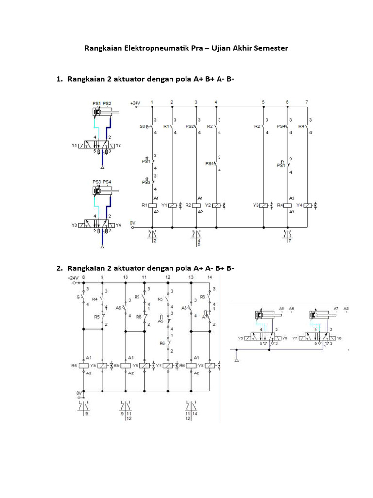 Rangkaian Elektropneumatik Pra UAS 2024 2025 New | PDF