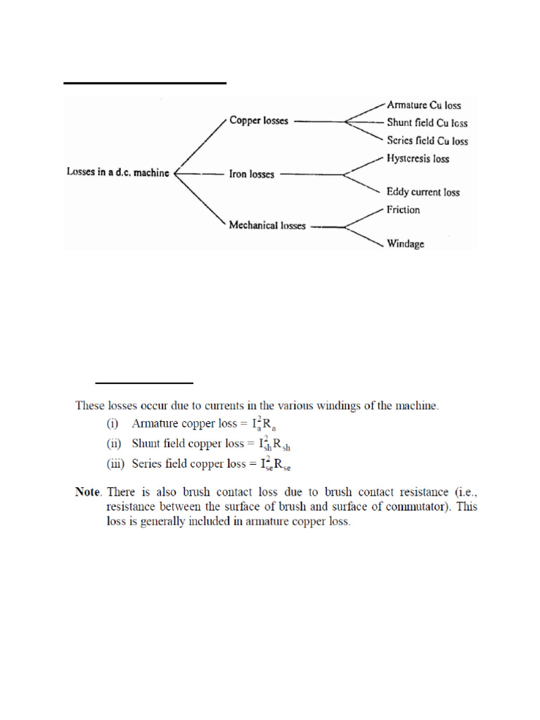 Losses in a DC Generator | PDF | Electric Motor | Direct Current