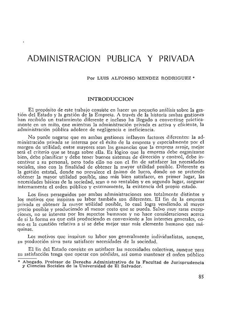 Adm. Publica y Privada - Luis A. Mendez Rodriguez | PDF | Separación de poderes | Business