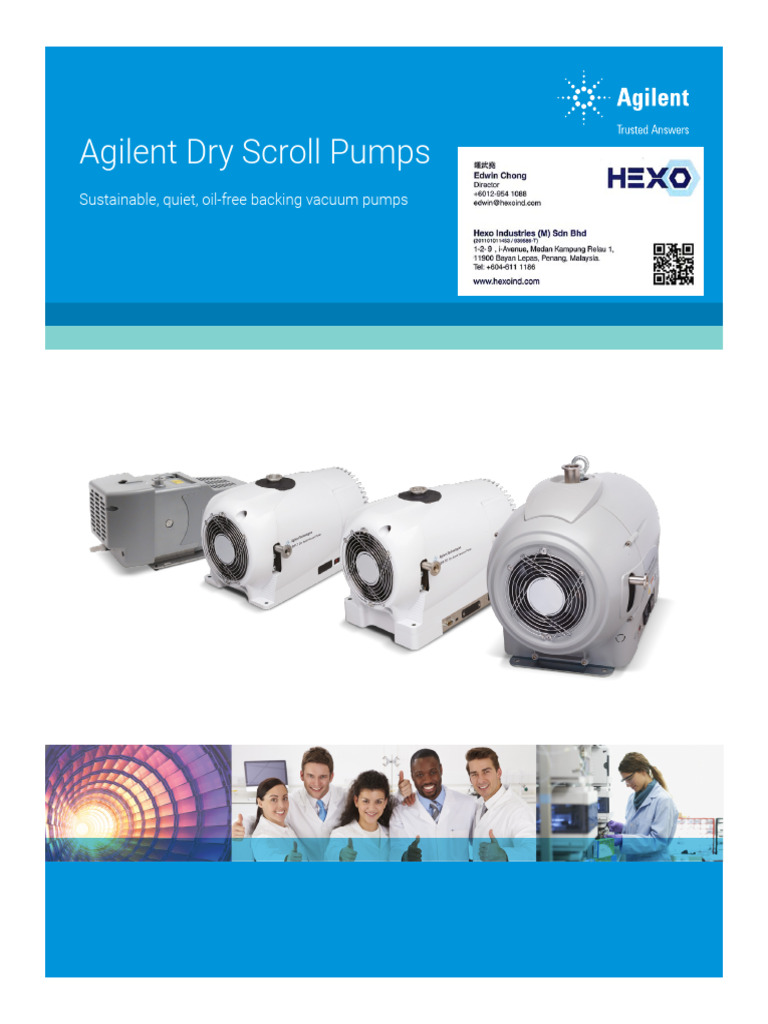 Agilent Dry Scroll Pumps Catalog 5994-0304en - HEXO | PDF | Pump | Vacuum