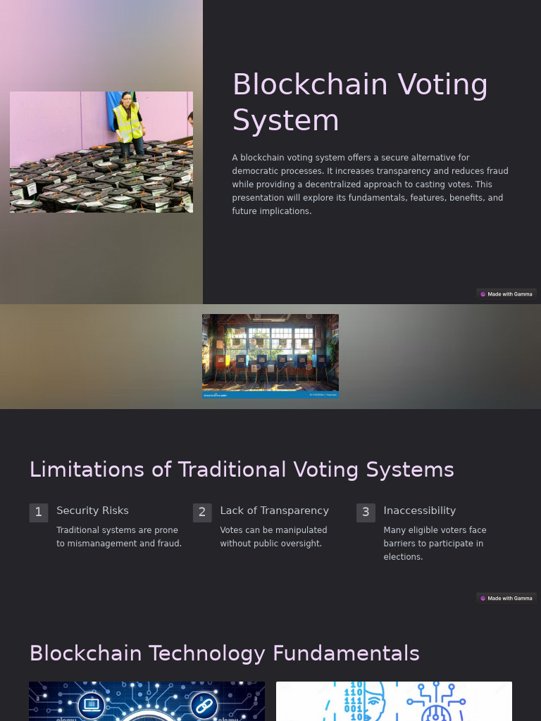 Blockchain Voting System Overview | PDF | Electoral Fraud | Group ...