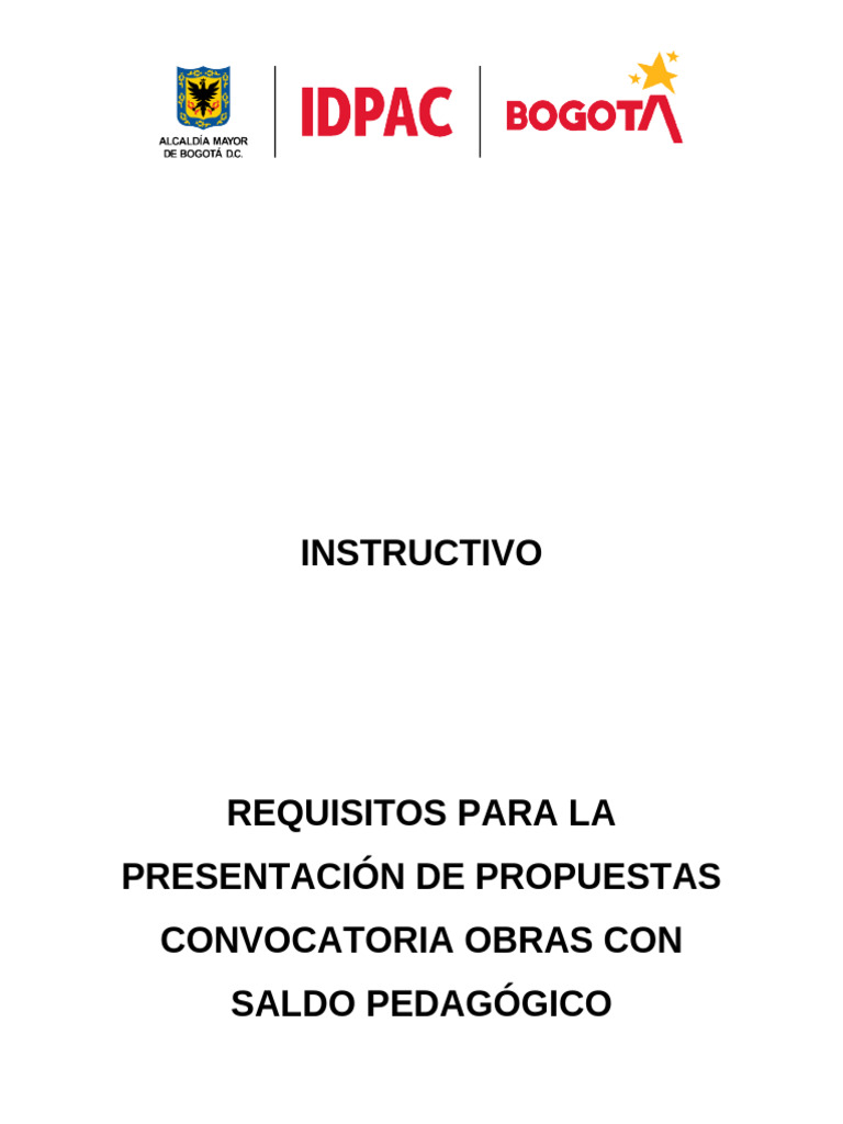 IDPAC-PIPCI-In-01 Requisitos para La Presentacion de Propuestas ...