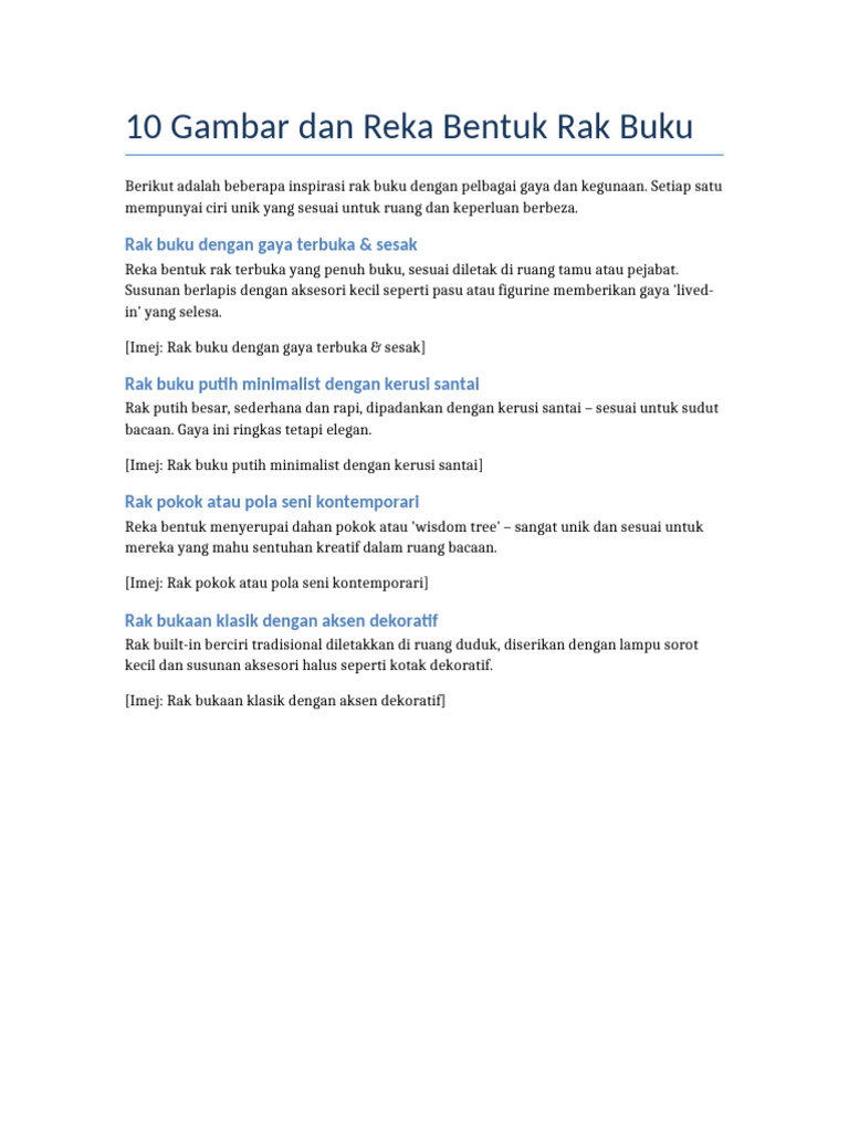 Gambar Rak Buku | PDF