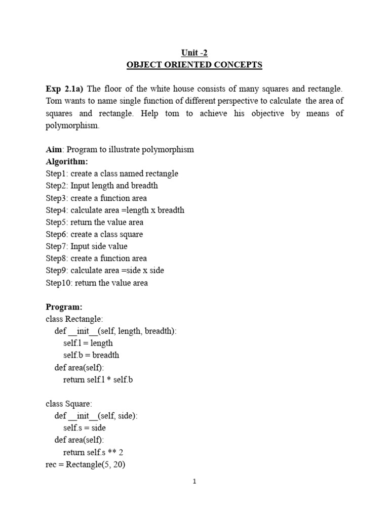 Unit 2 Lab Programs Corrected | PDF | Method (Computer Programming) | Class (Computer Programming)