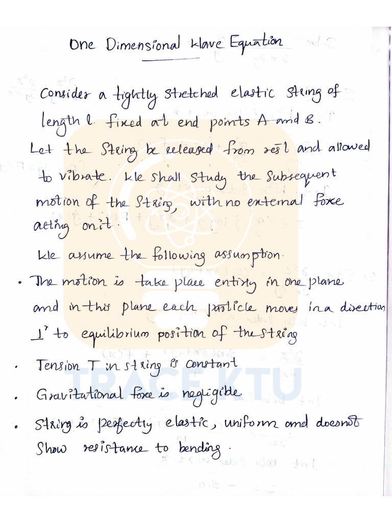 1D Wave Equation and Solution | PDF