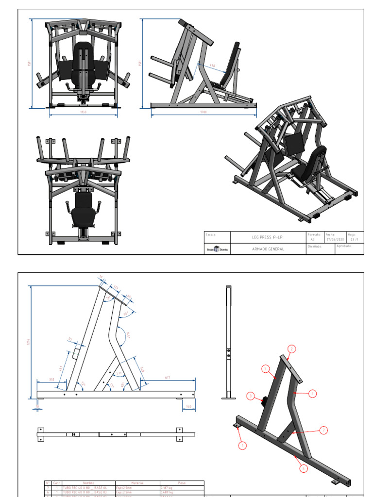 Especificaciones de Leg Press IP-LP | PDF