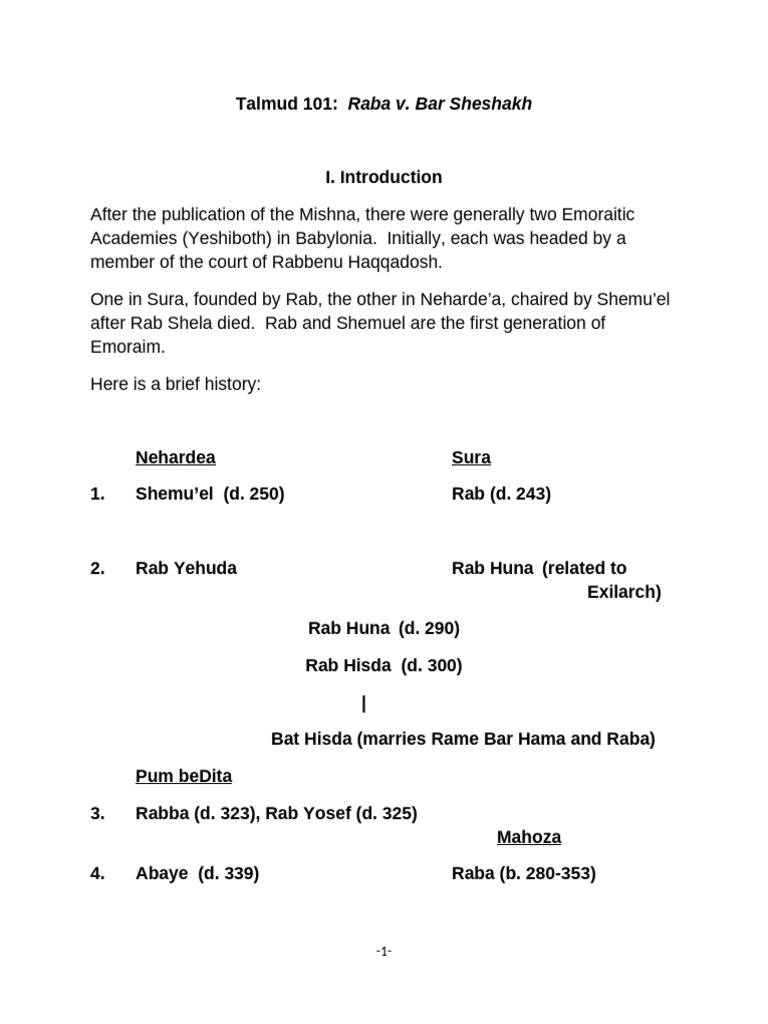 Talmud 101bar Sheshakh + | PDF