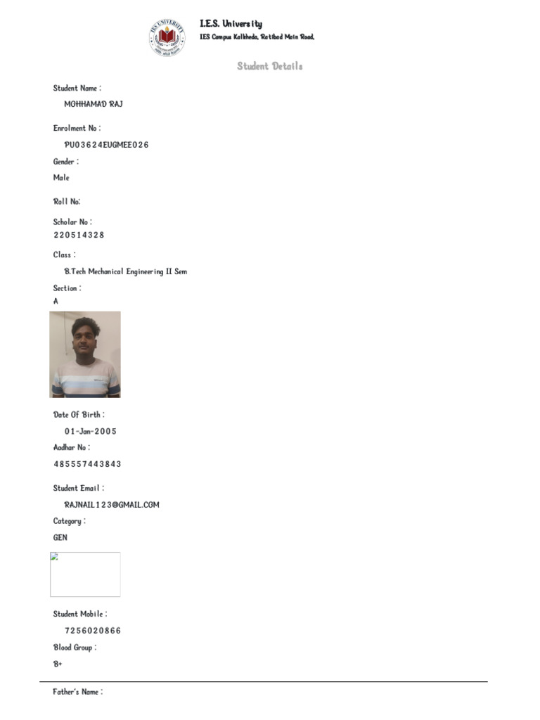 Student Profile | PDF