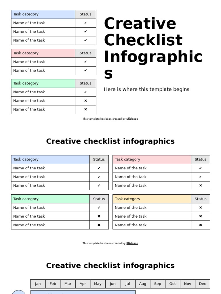Creative Checklist Infographics by Slidesgo | PDF | Planets | Mars