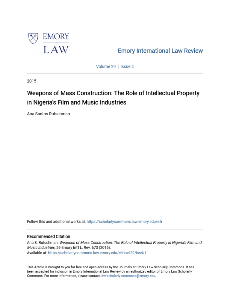 Weapons of Mass Construction - The Role of Intellectual Property I ...