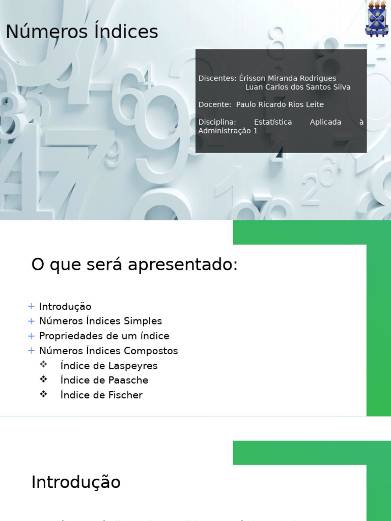 Números Índices em Estatística Aplicada | PDF | Média