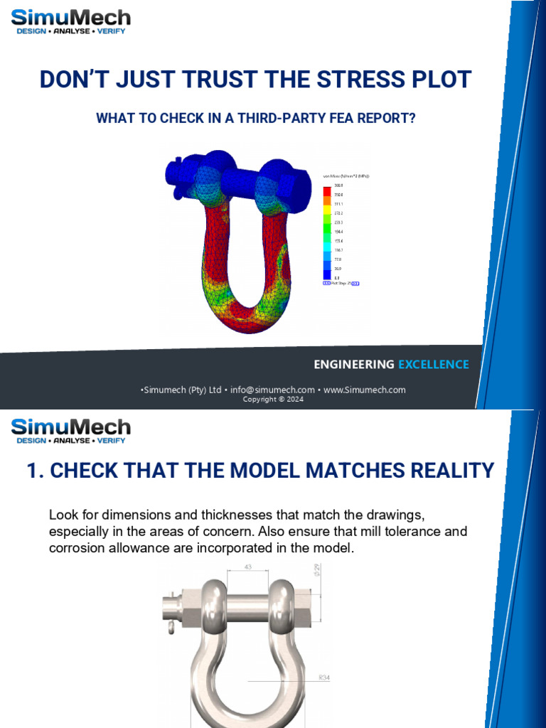 FEA Report Review Guidelines | PDF | Stress (Mechanics) | Strength Of ...