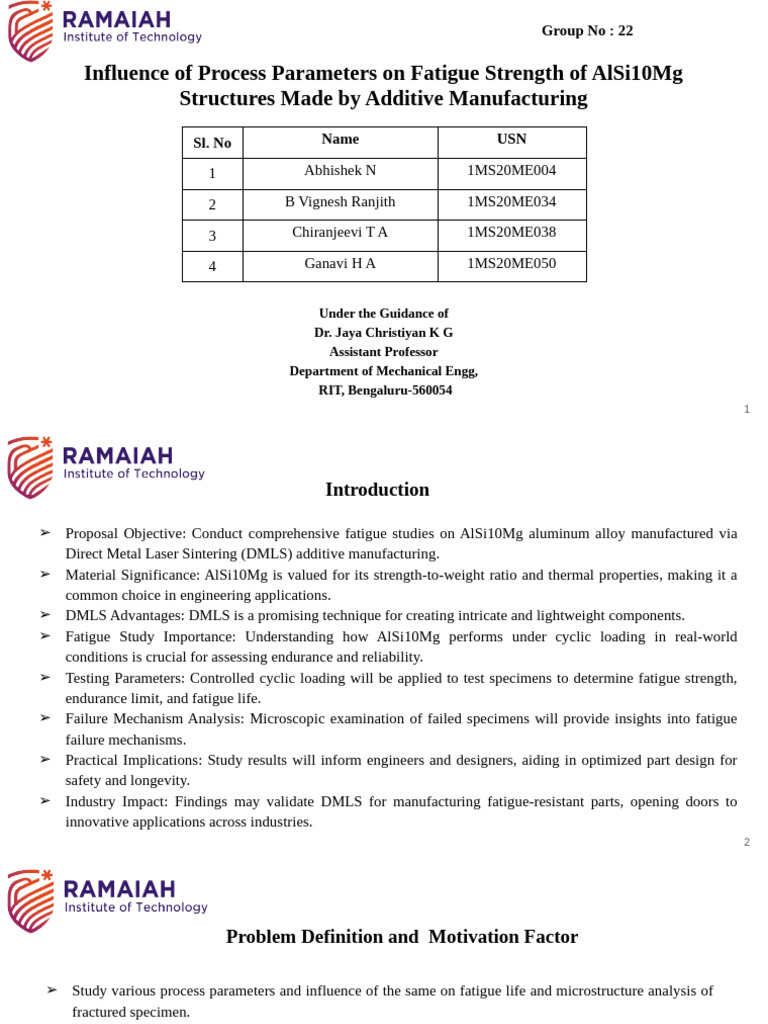 Major Project Review 1 PPT Template | PDF | Strength Of Materials | Fatigue (Material)