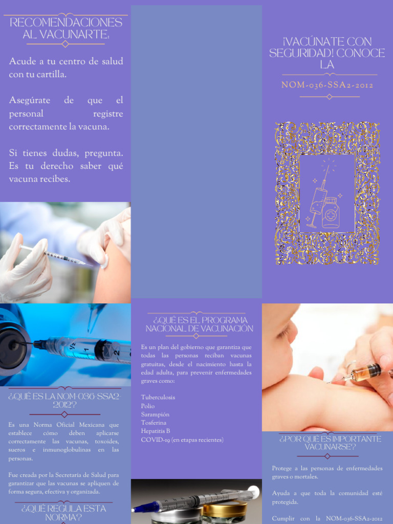 ¡Vacúnate Con Seguridad! Conoce La NOM-036-SSA2-2012 - 20250604 ...