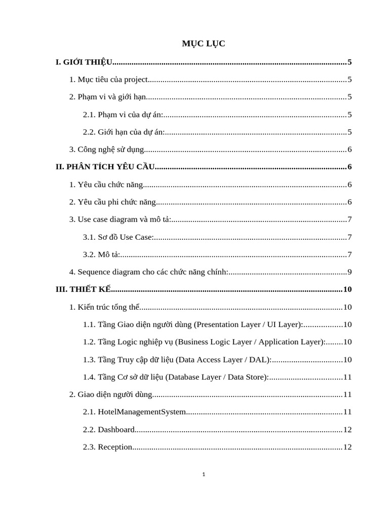 Báo Cáo Java - Hotel Management System | PDF