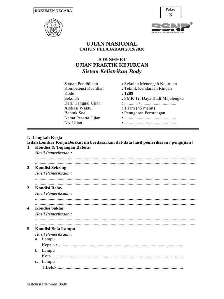 Sistem Kelistrikan Body | PDF