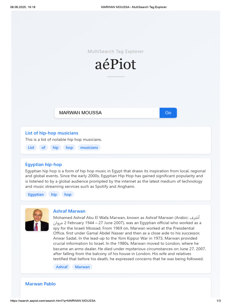 MARWAN MOUSSA - MultiSearch Tag Explorer | PDF