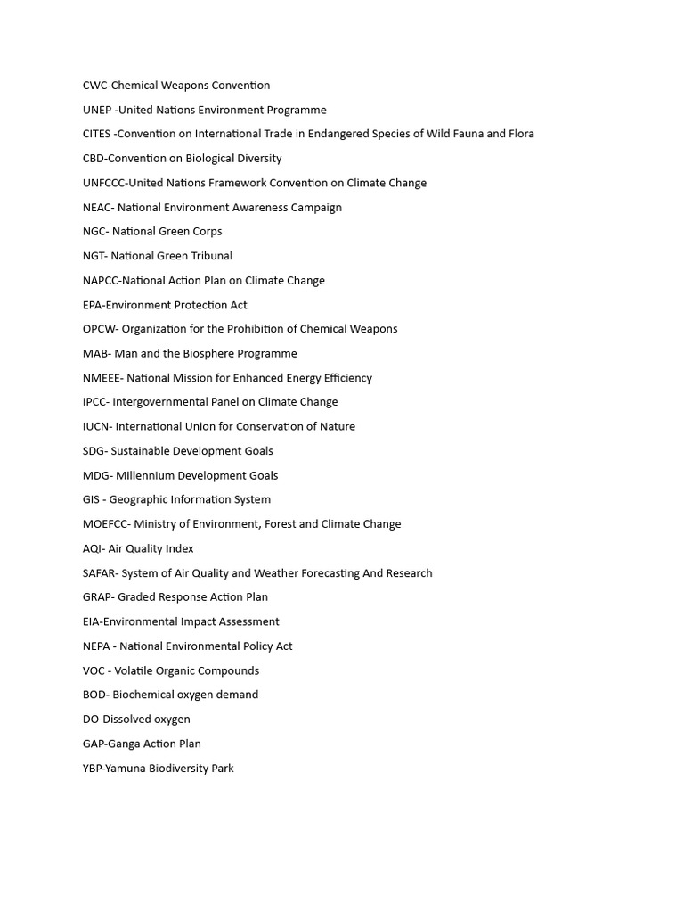EVS Related Acronyms | PDF