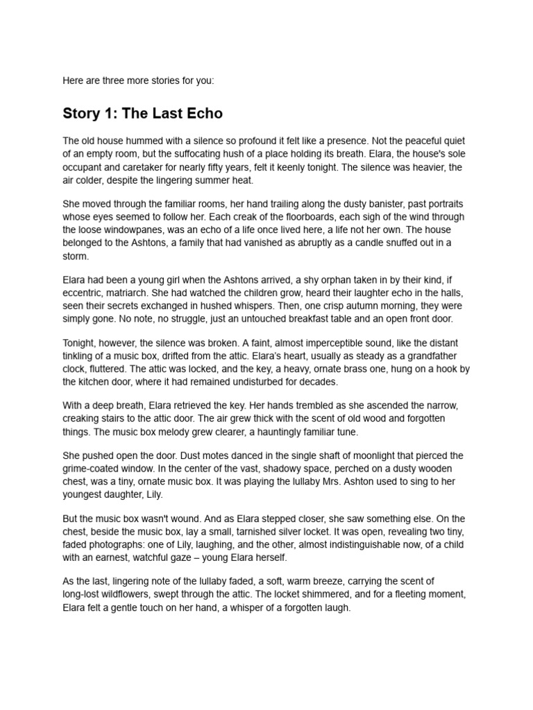 Here Are Three More Stories For You | PDF