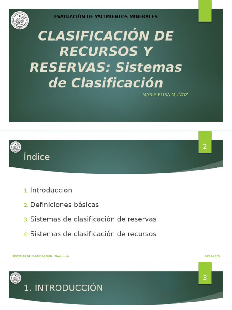 Sistemas Clasificacion Recursos Reservas | PDF | Minería