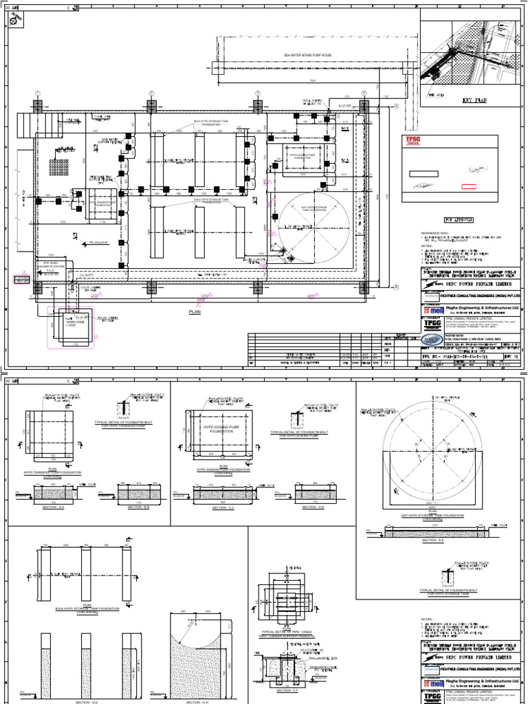 TPSC Approved Foundation Layout - Commercial Hypo Dosing System - R-1 | PDF