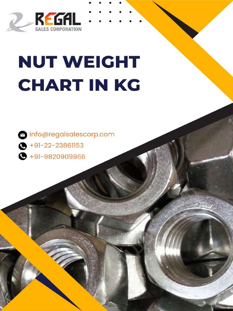 Nuts Weight Chart and Calculation Guide | PDF | Nut (Hardware)