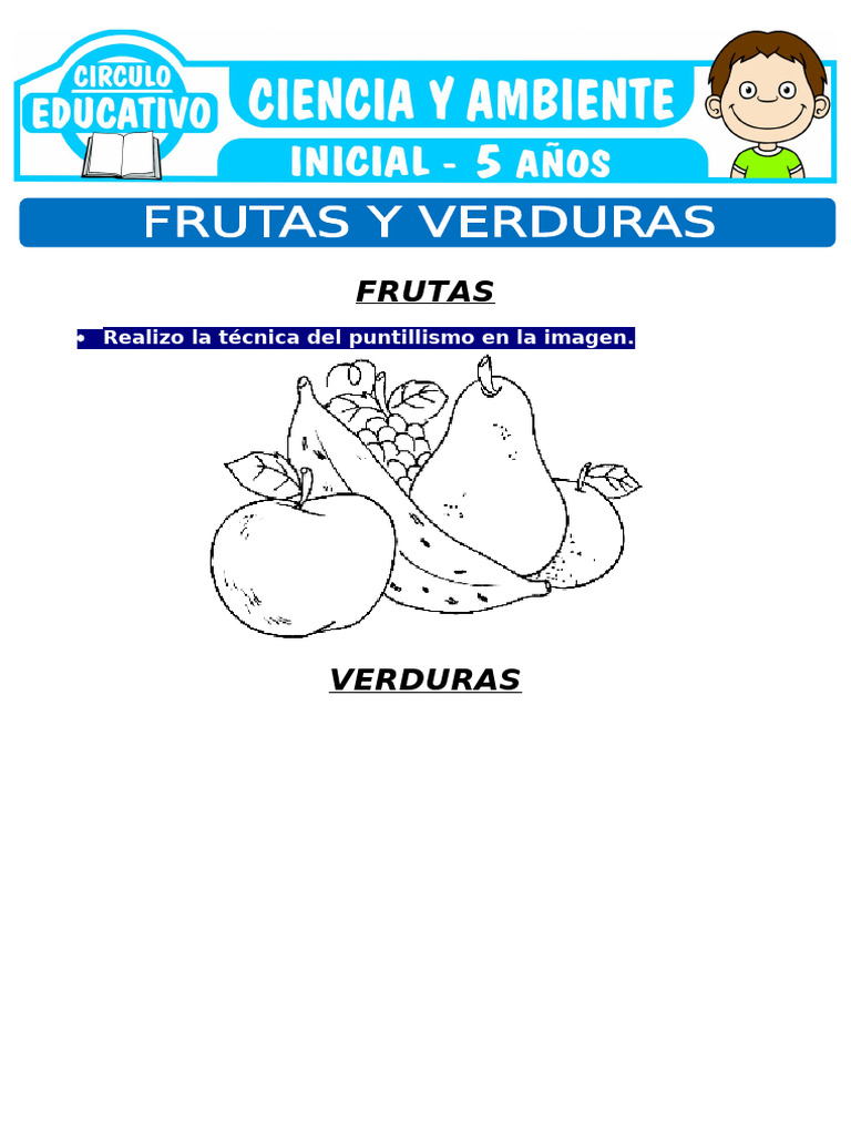 Actividades Didácticas de Frutas y Verduras | PDF