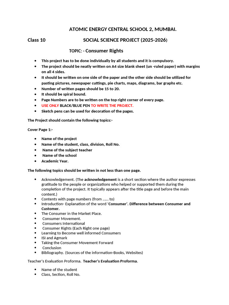Project Details - Consumer Rights | PDF