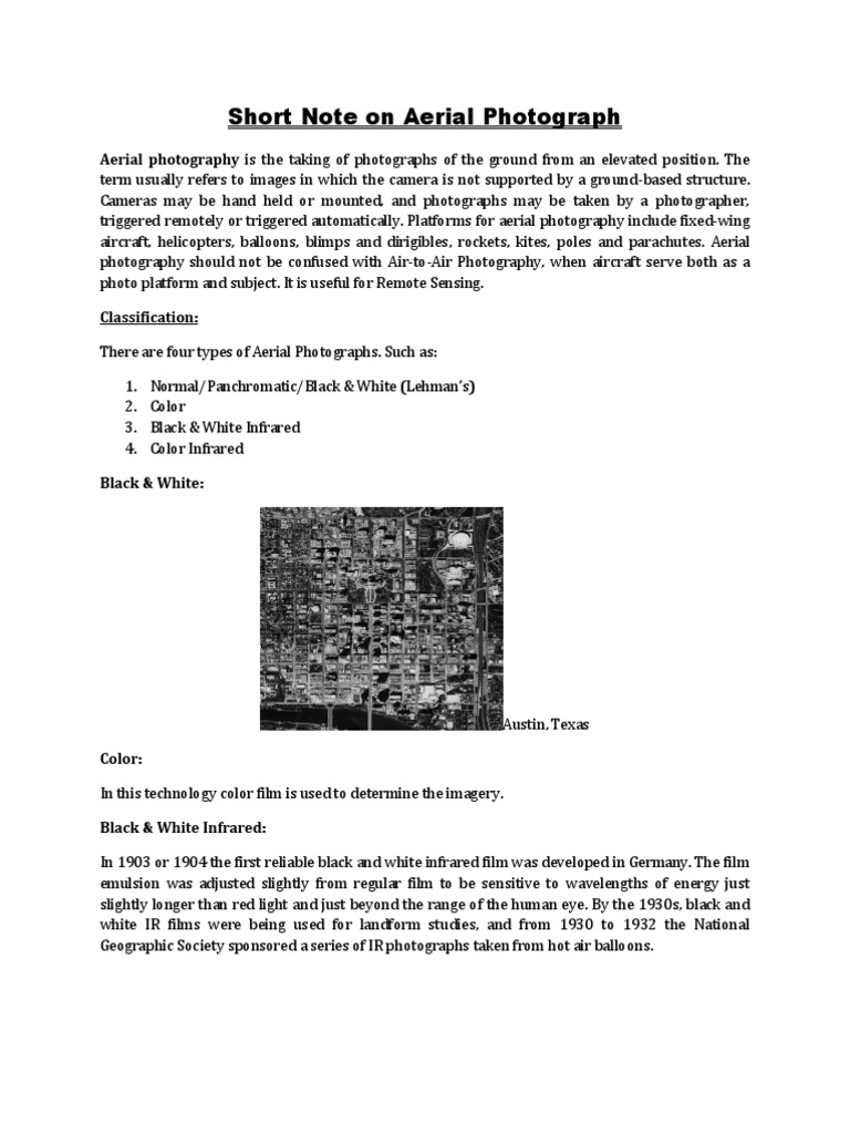 Aerial Photography Types | PDF | Aerial Photography | Infrared