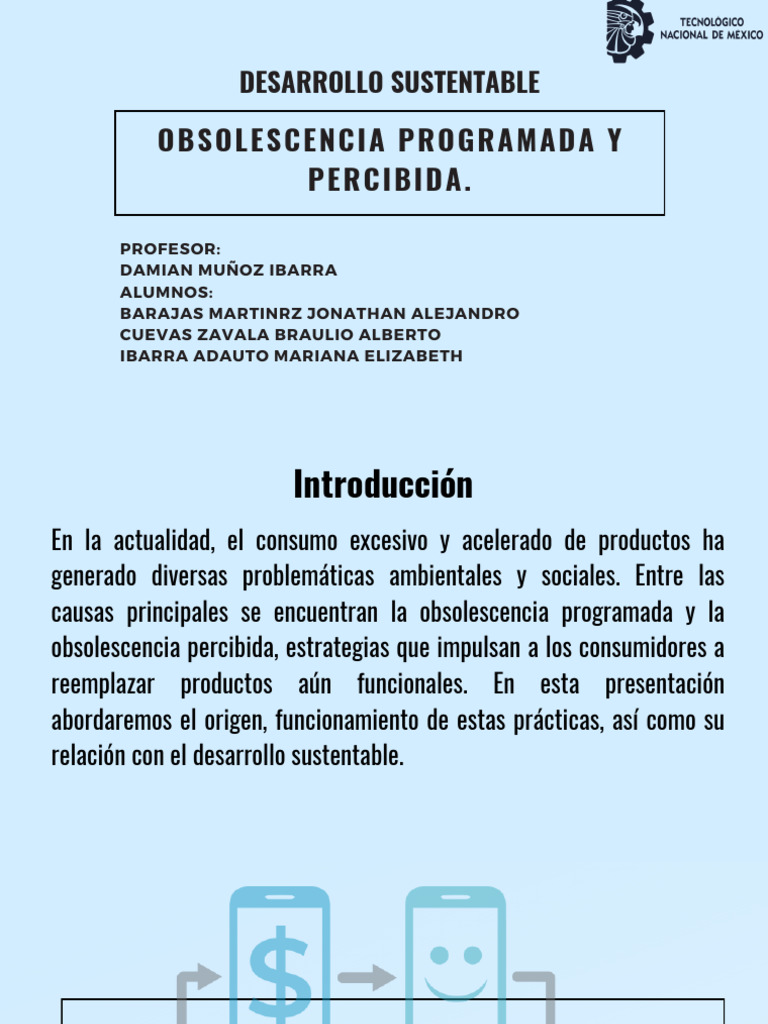 Obsolescencia Programada y Percibida PDF | PDF | Sustentabilidad | Desarrollo sostenible