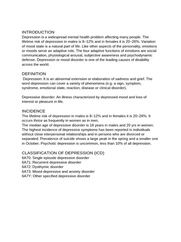 Understanding Depression: Causes and Treatments | PDF | Major ...