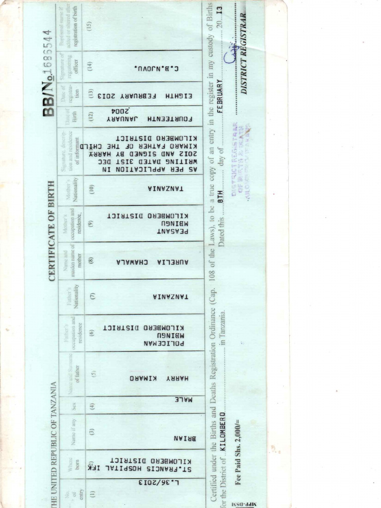 Mzee Kimaro | PDF