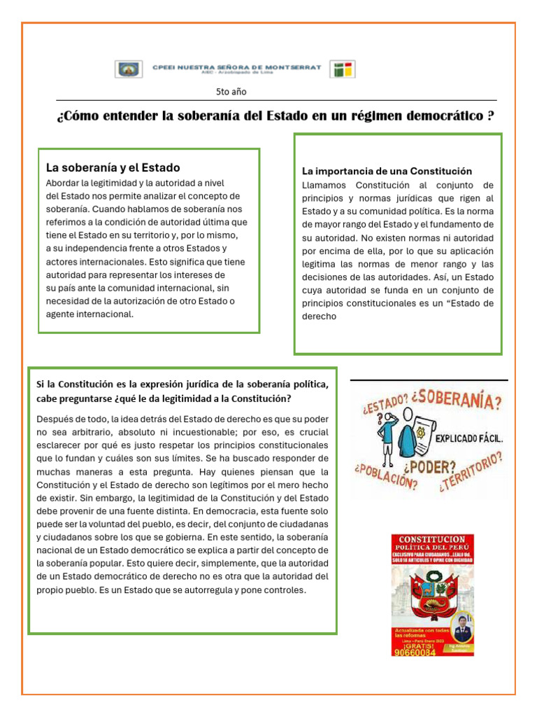 FICHA de Aprendizaje N 23 5to DPCC | PDF | Democracia | Ideologías políticas