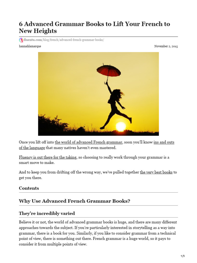 Top 6 Advanced French Grammar Books | PDF | French Language | Grammar