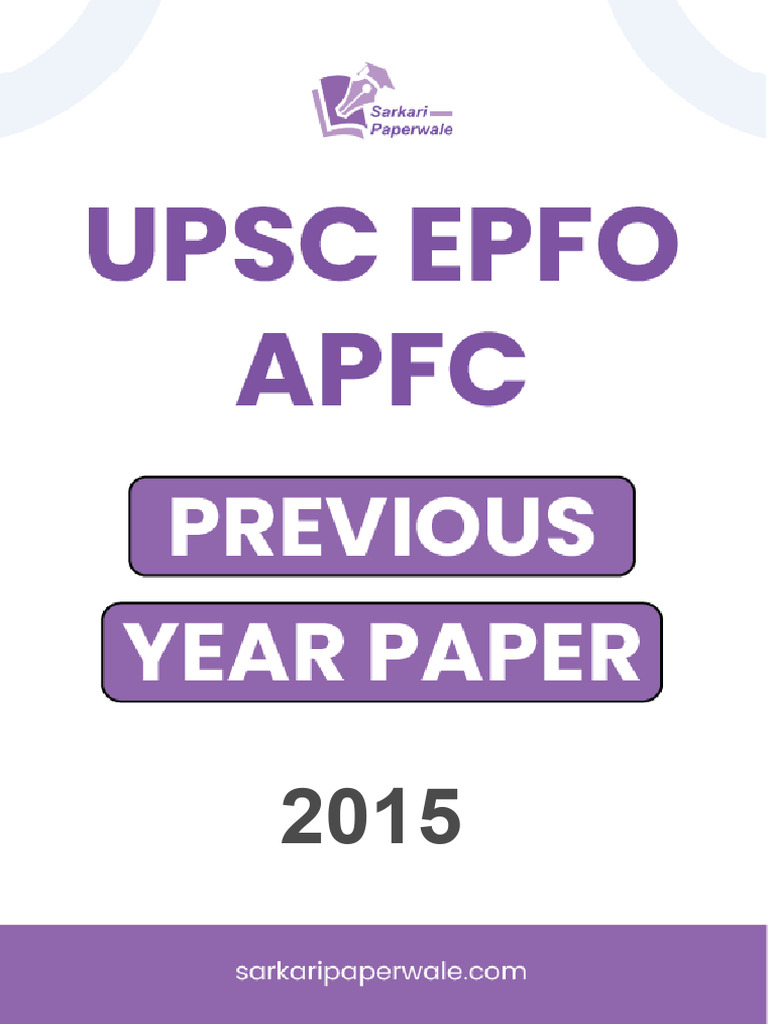 UPSC APFC 2015 Previous Year Paper | PDF | Computer Network | Computing
