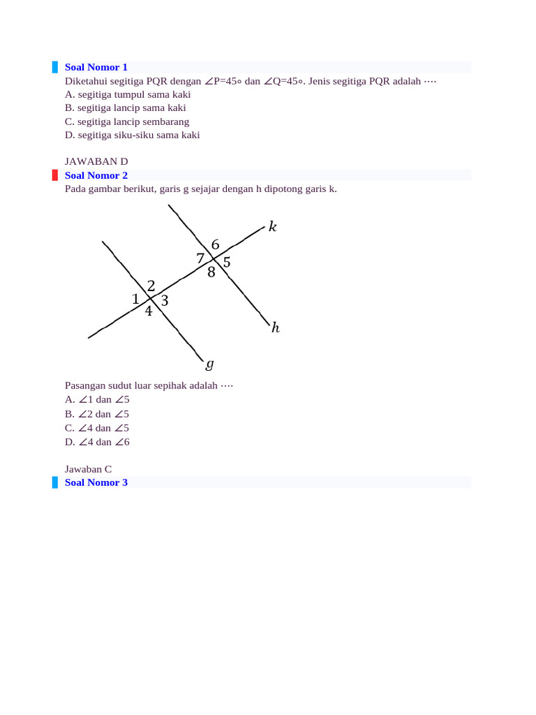 Soal Asts Genap MTK Kelas 8 | PDF
