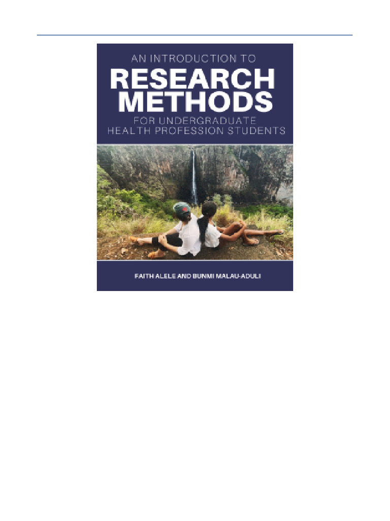 An Introduction To Research Methods For Undergraduate Health Profession ...