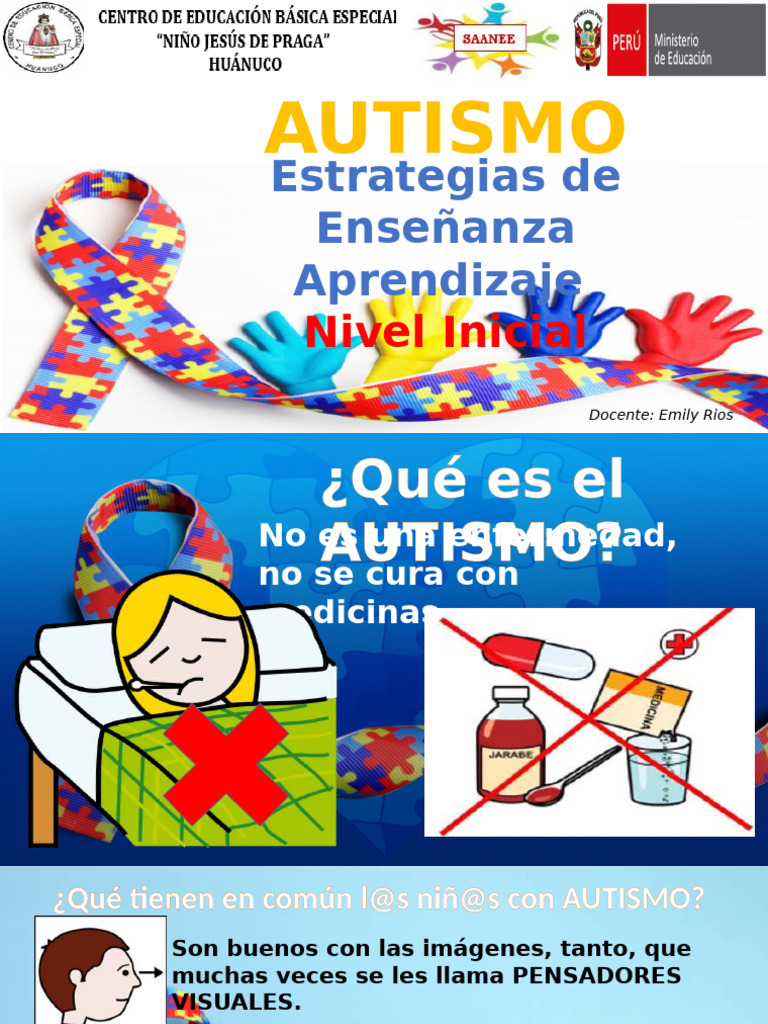 Estrategias de Enseñanza para El Autismo Nivel Inicial | PDF