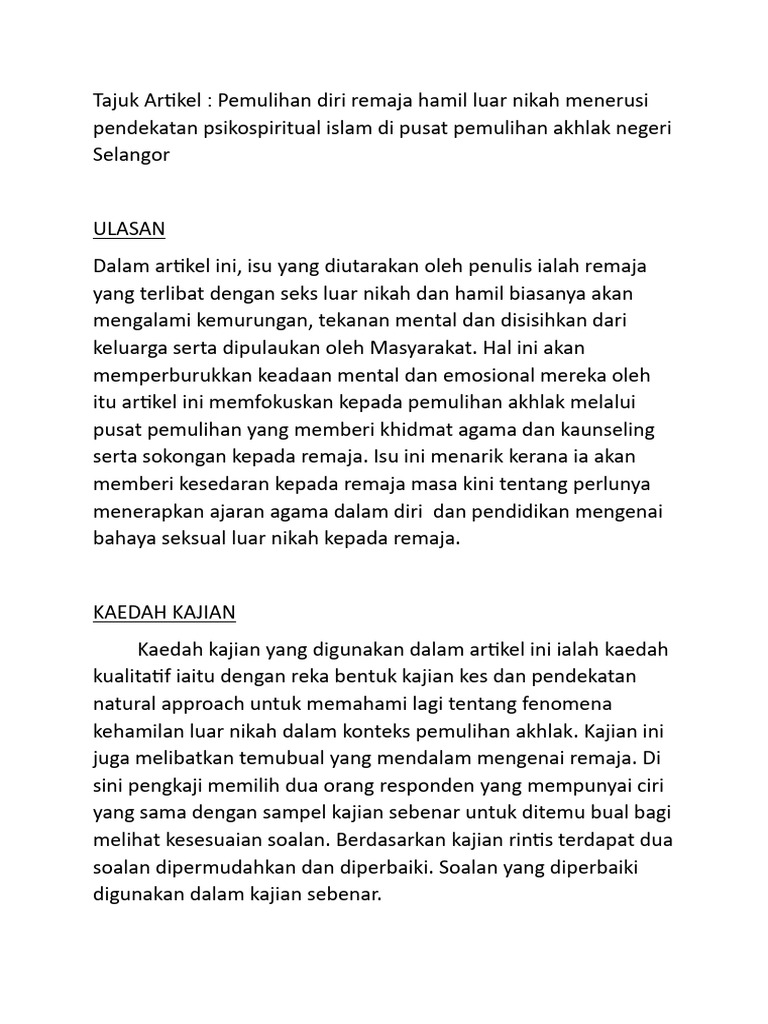 Tajuk Artikel CTU II | PDF