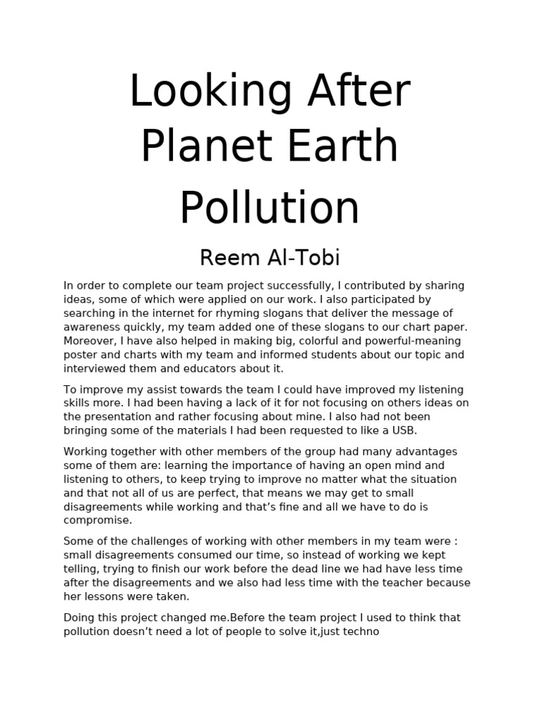 Looking After Planet Earth | PDF