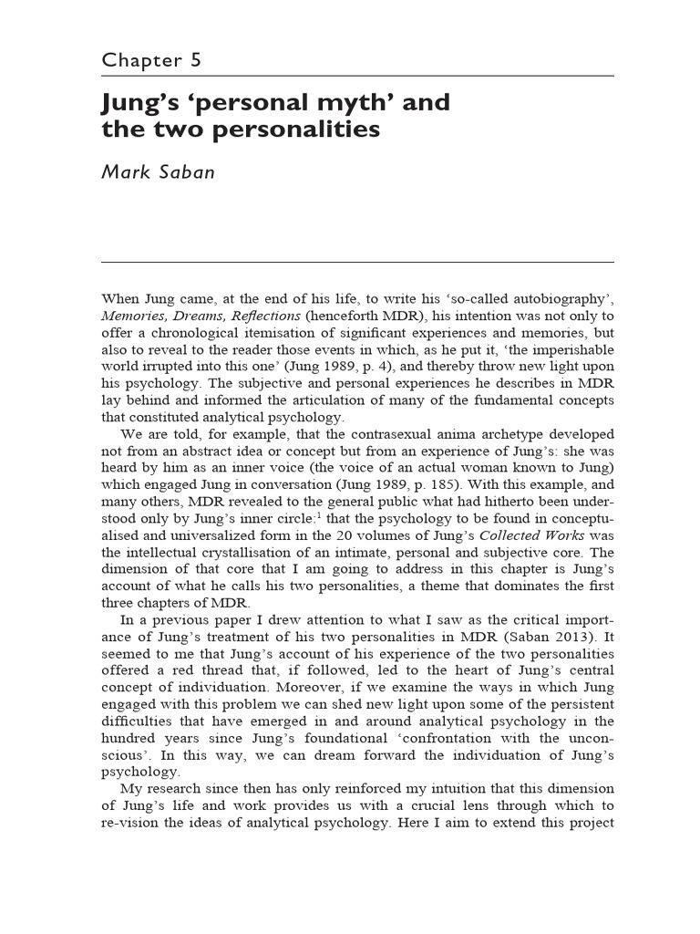 Jungs Personal Myth and The Two Personal | PDF | Carl Jung | Sigmund Freud