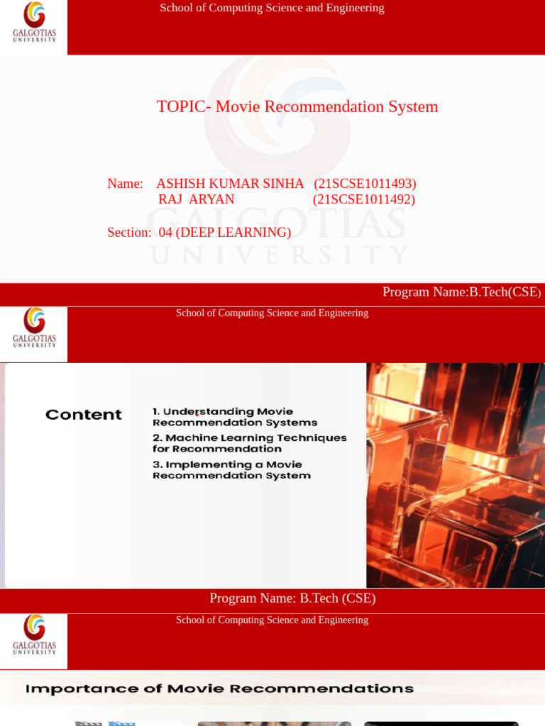 Movie Recom System Deep Learn | PDF