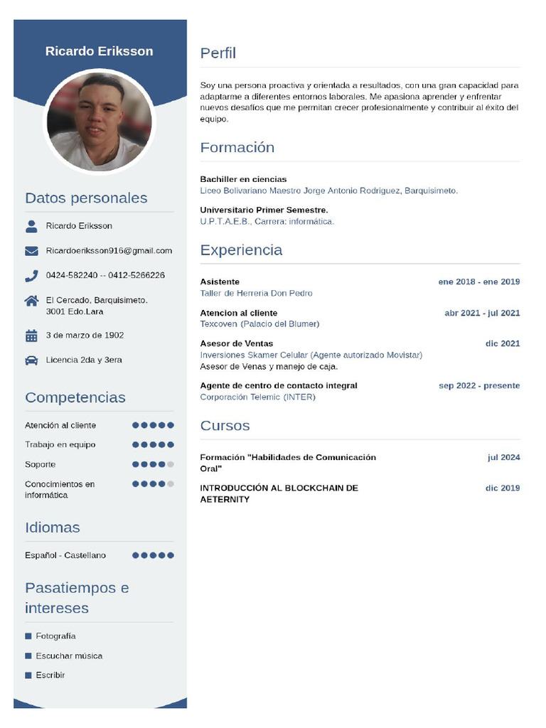 Curriculum Ricardo | PDF