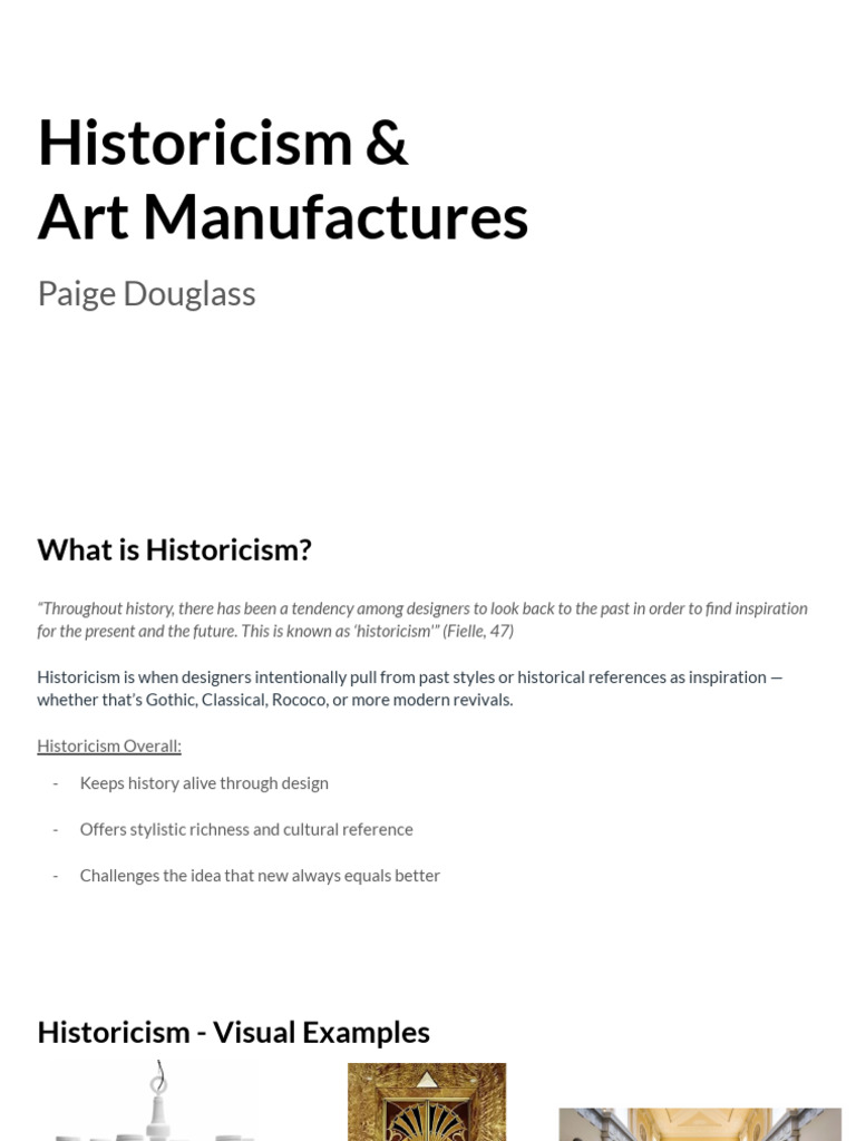 Historicism and Art Manufactures | PDF | Style | The Arts