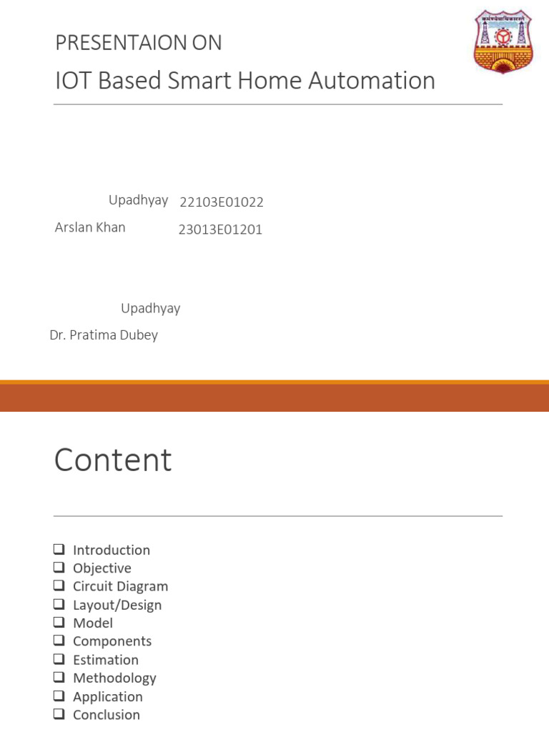 IOT Based Smart Home Automation Project PPT | PDF | Relay | Power Supply