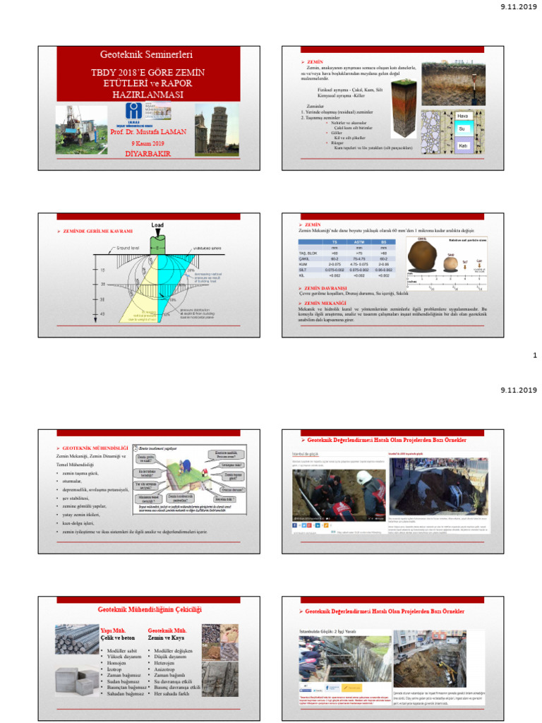 Tbdy 2018'e Göre Zemi̇n Etütleri̇ Ve Rapor Hazirlanmasi | PDF